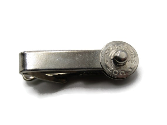 Dot Snappers Snap Design Straight Bar Silver Tone Tie… - Gem