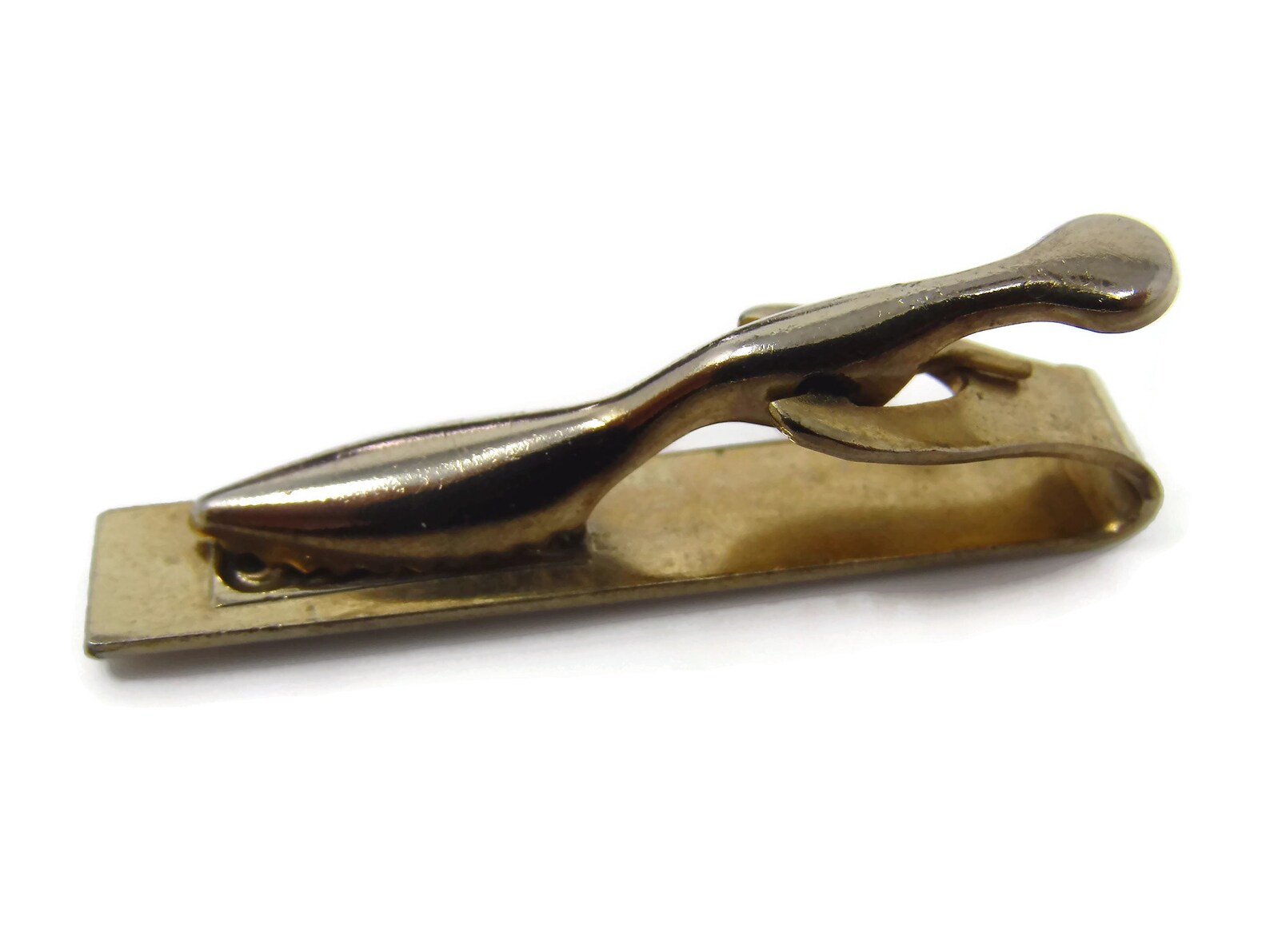 Vintage Tie Bar Clip: Twirl Twist Accent Gold Tone - Etsy