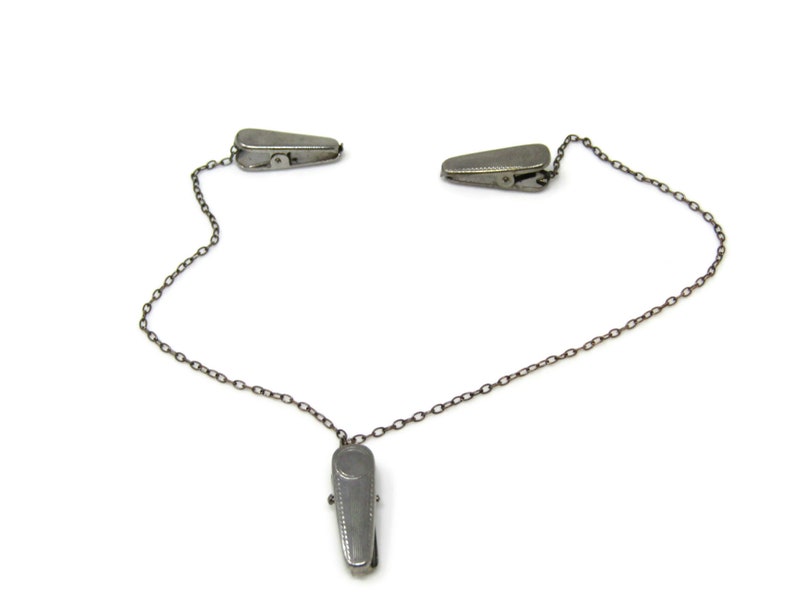 Antique Dress Clips on Chain One Slides Along the Chain - Etsy