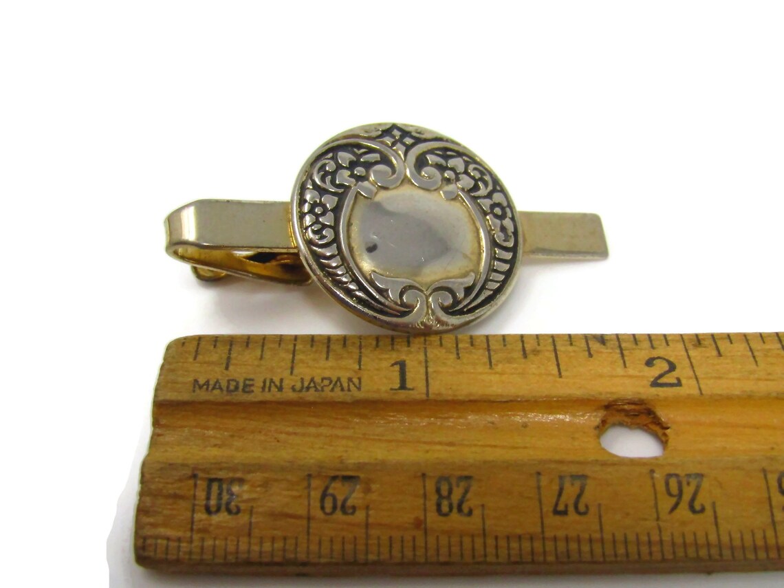 Fancy Shield Tie Clip Tie Bar: Vintage Gold Tone Stand Out - Etsy