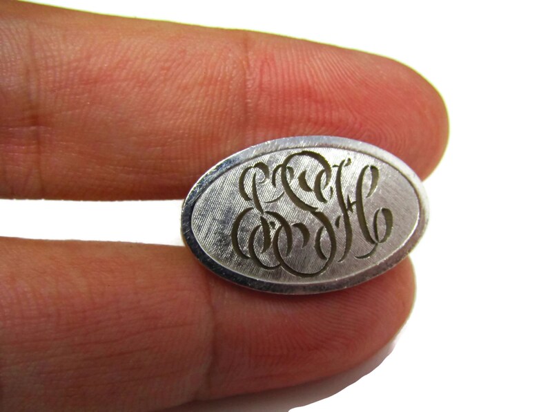 Vintage Cufflinks for Men: KHS Letters Initials Script Font Design ...