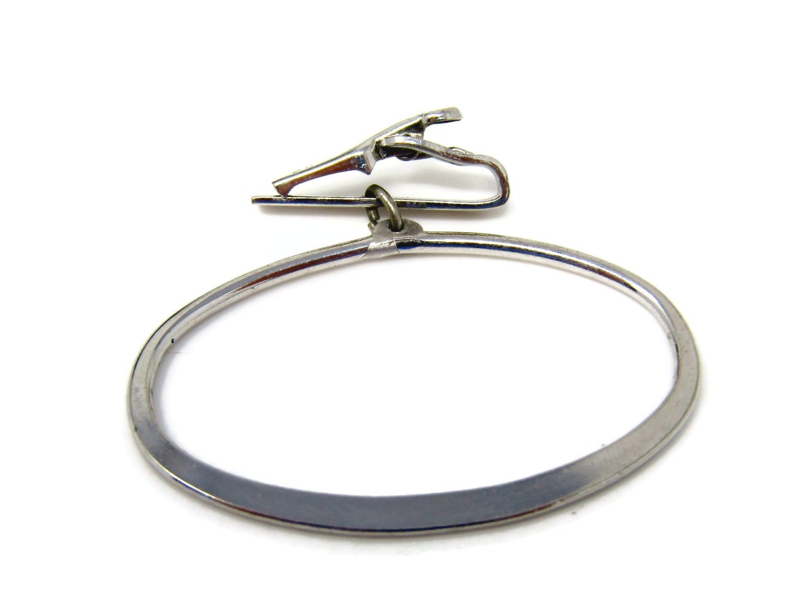Cool Tie Clip Vintage Tie Bar Loop Design Silver Tone Gift for - Etsy