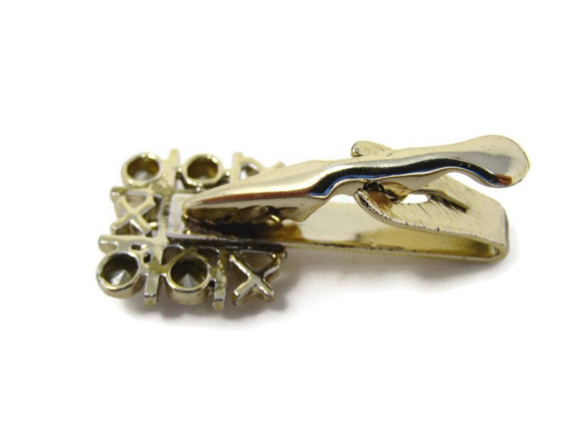 Tic Tac Toe Tie Clip Vintage Tie Bar: Fun Rare Design Colorful Jewels ...