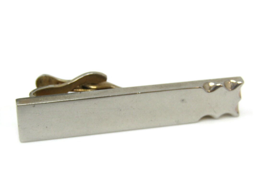 Vintage Gold Tone Crimped End Tie Bar Clip - Etsy