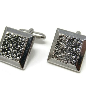Textured Squares Cufflinks for Men's Vintage Men's Jewelry Nice Design ...