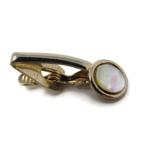 Vintage Tie Clip Tie Bar: Mother of Pearl Swoop Design - Etsy