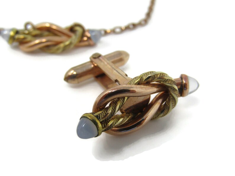 Interlocking Knot Design High Quality Men's Jewelry Set | Etsy