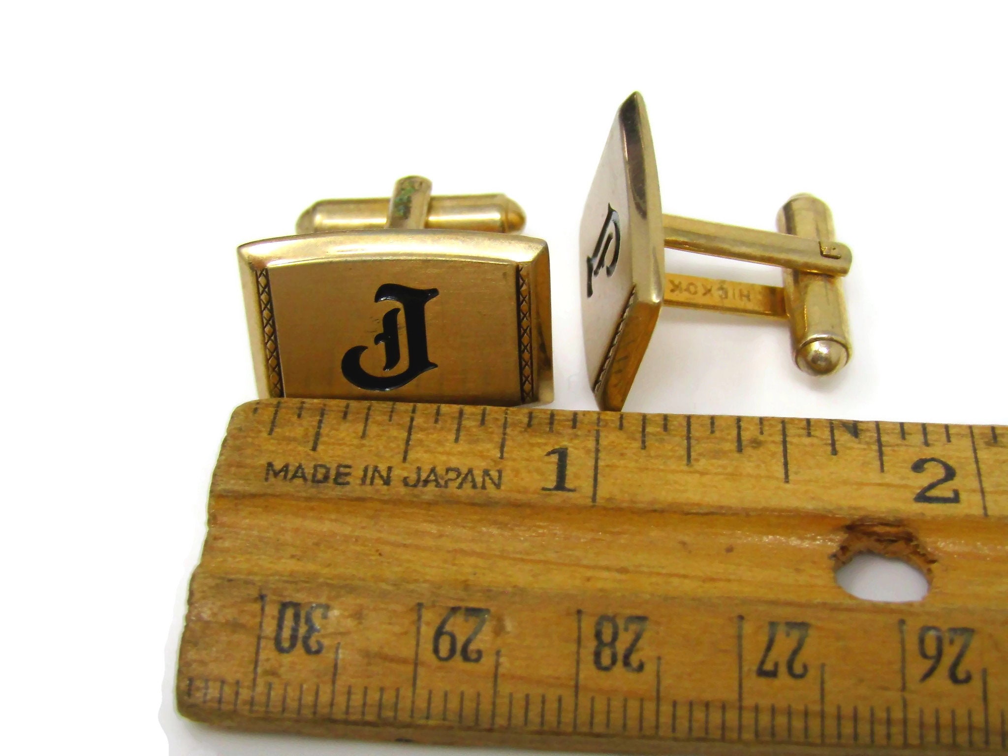 Vintage Cufflinks for Men: Letter J Initial Calligraphy Font Beautiful ...