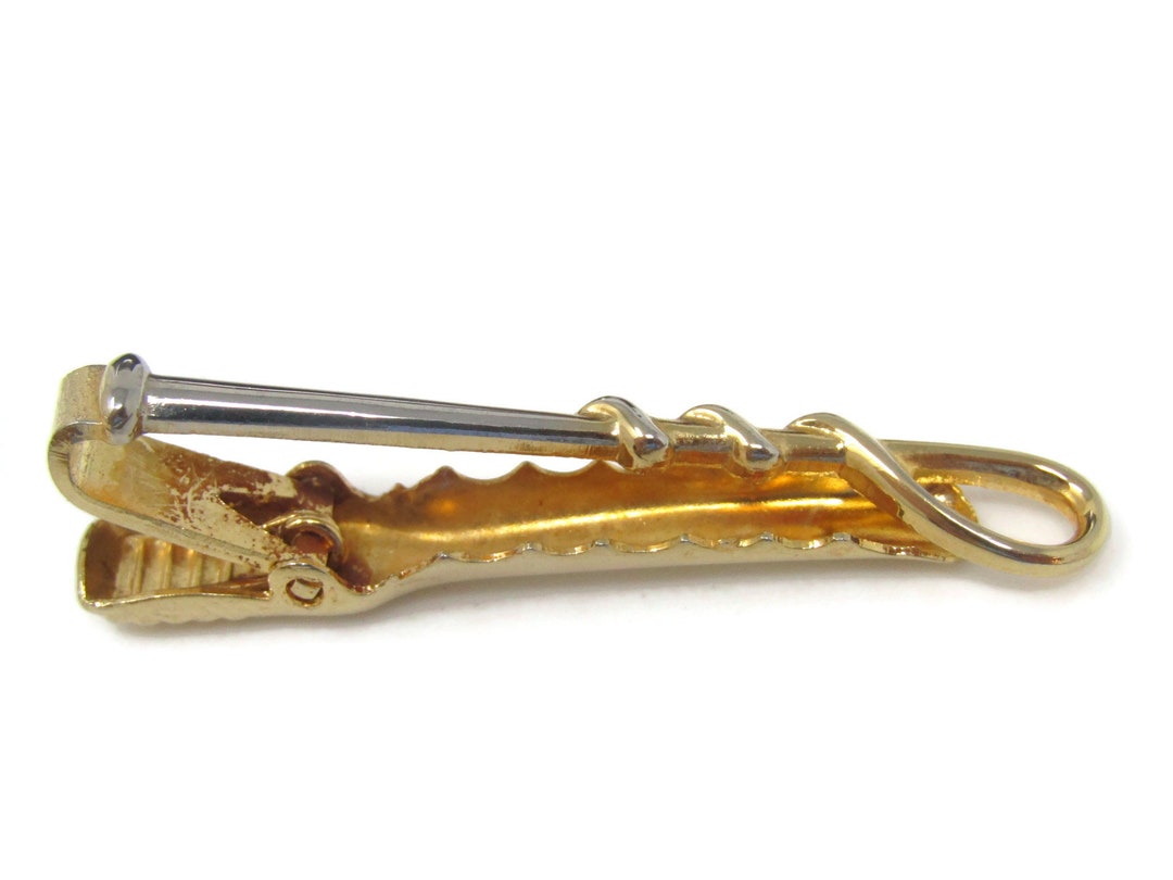 Horse Jockey Whip Tie Clip Tie Bar: Vintage Gold Tone - Stand Out From ...