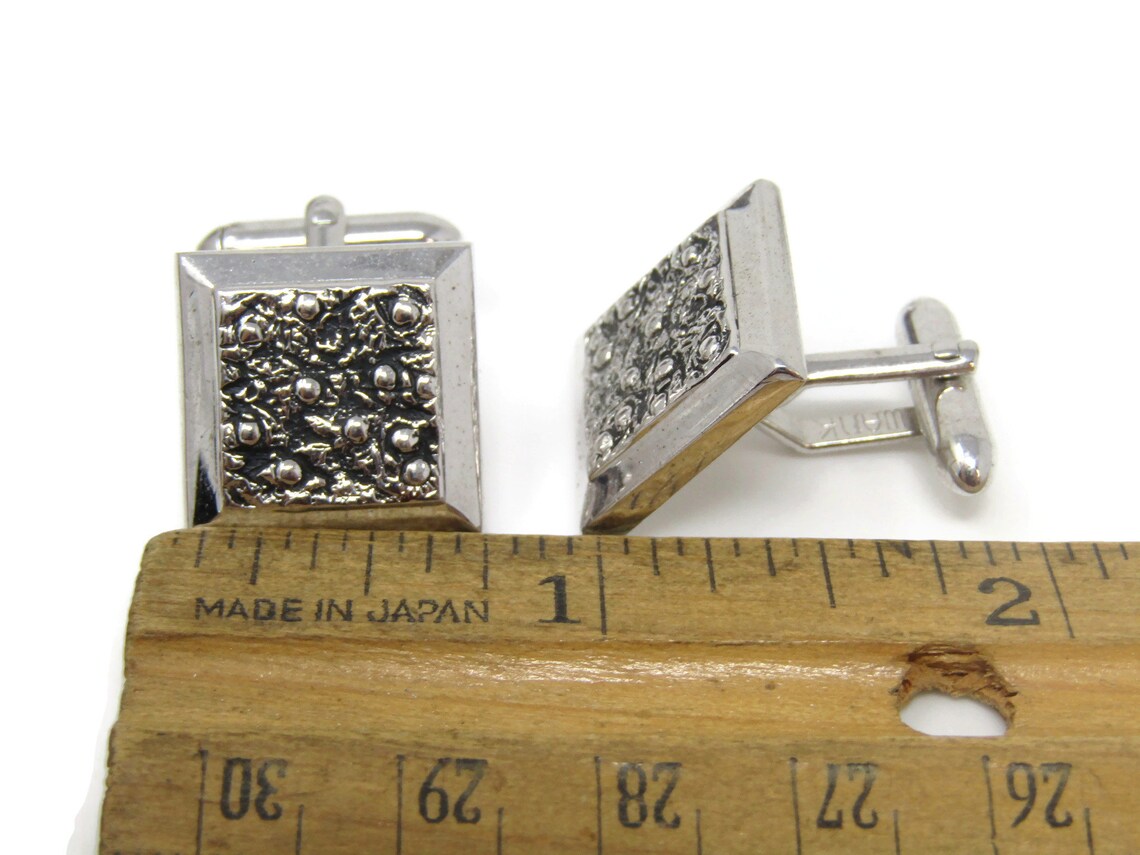 Textured Squares Cufflinks for Men's Vintage Men's Jewelry Nice Design ...