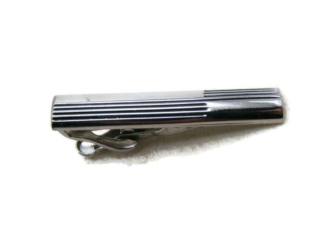 Geometric Line Design Tie Clip Tie Bar Men's Jewelry Silver Tone - Etsy