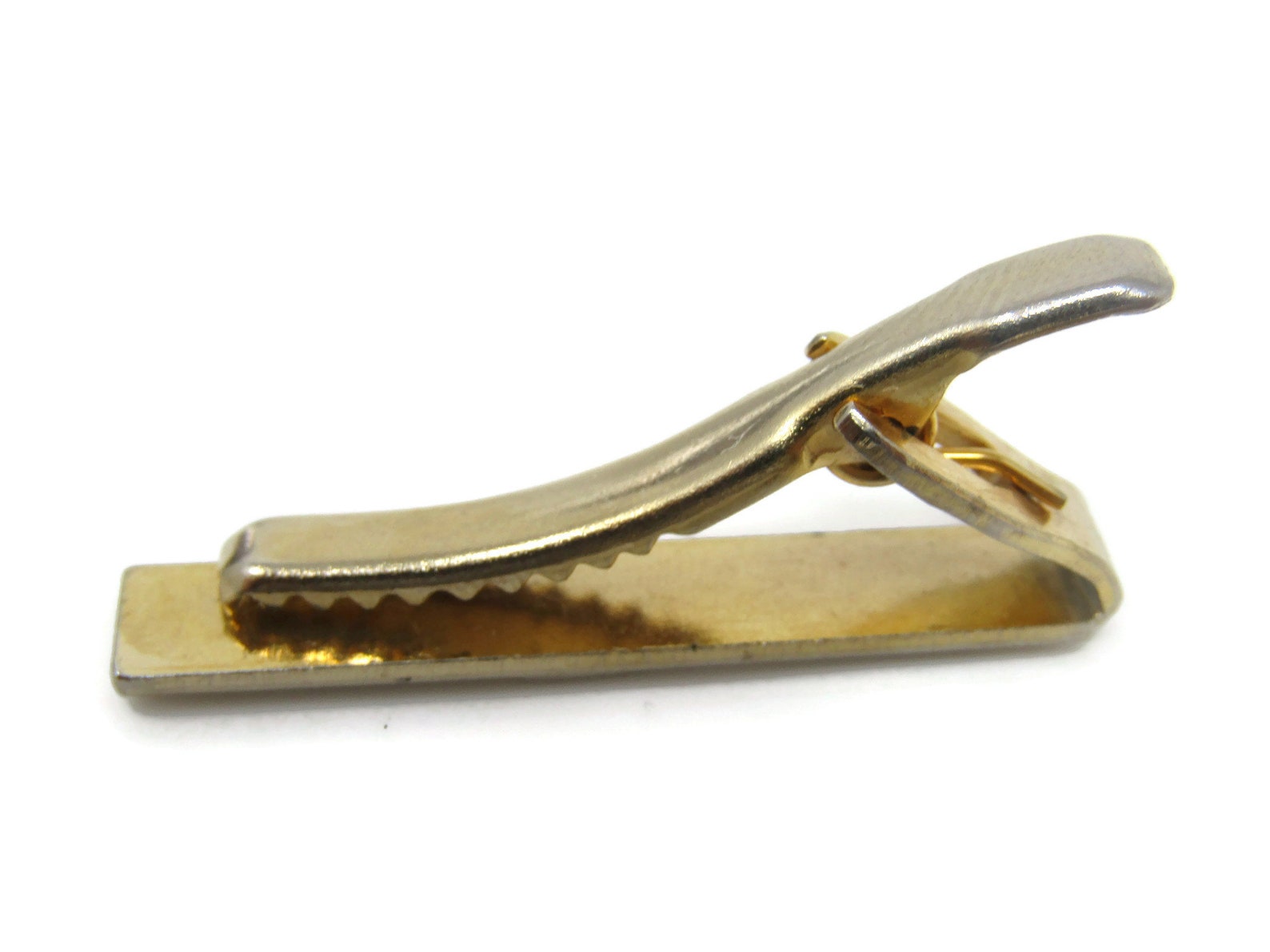Modernist Curl Tie Bar Clip Vintage Gold Tone Stand Out W/ | Etsy