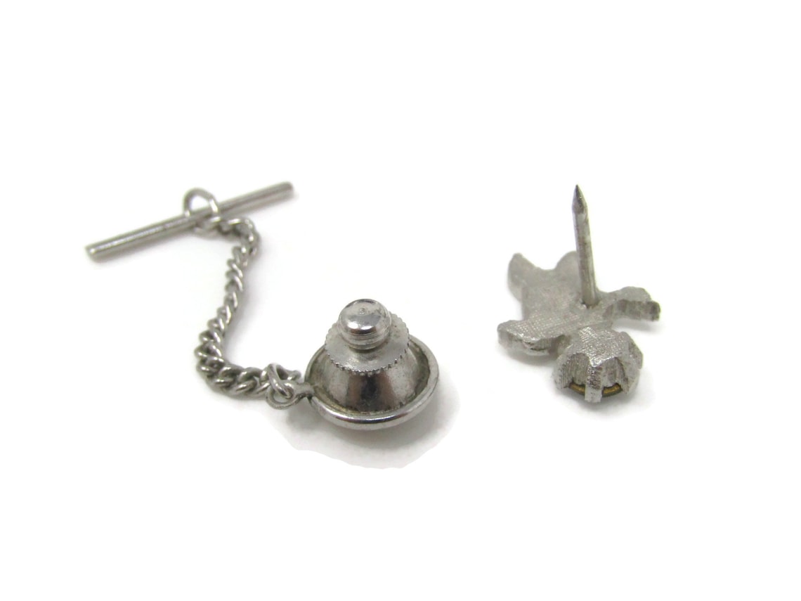 Duck Bird Tie Pin Tack Vintage: Beautiful Design Blue Jewel | Etsy