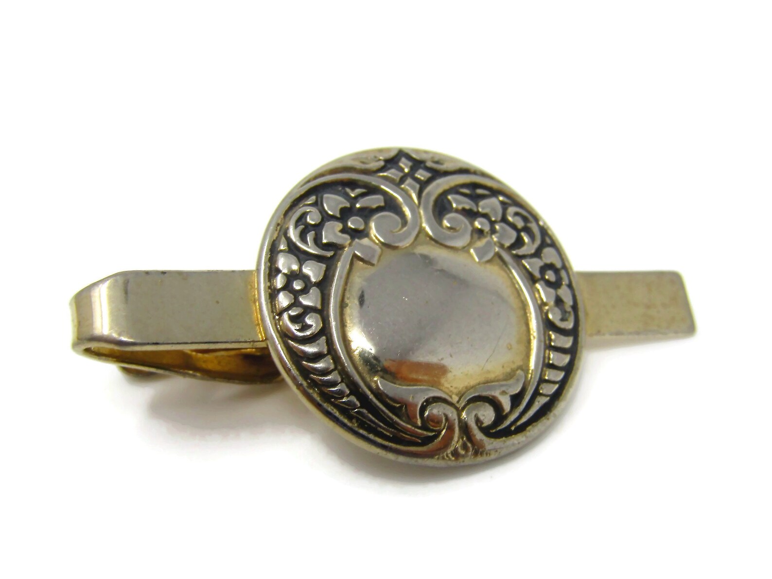 Fancy Shield Tie Clip Tie Bar: Vintage Gold Tone Stand Out - Etsy