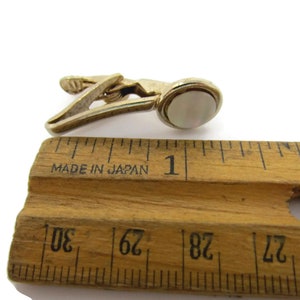 Vintage Tie Clip Tie Bar: Mother of Pearl Swoop Design - Etsy