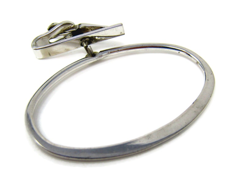 Cool Tie Clip Vintage Tie Bar Loop Design Silver Tone Gift for - Etsy