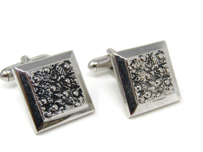 Textured Squares Cufflinks for Men's Vintage Men's Jewelry Nice Design ...
