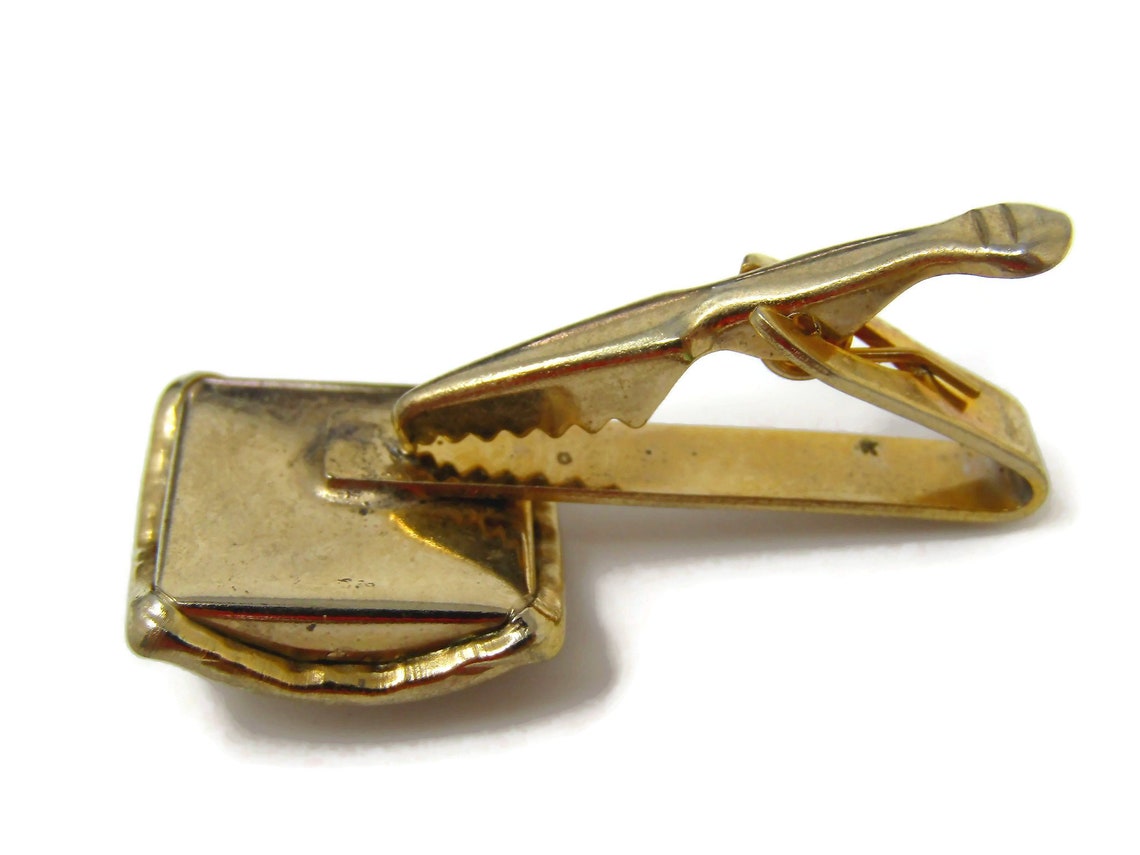 Cool Tie Clip Vintage Mens Tie Bar Clear Jewel Accent Gift for - Etsy