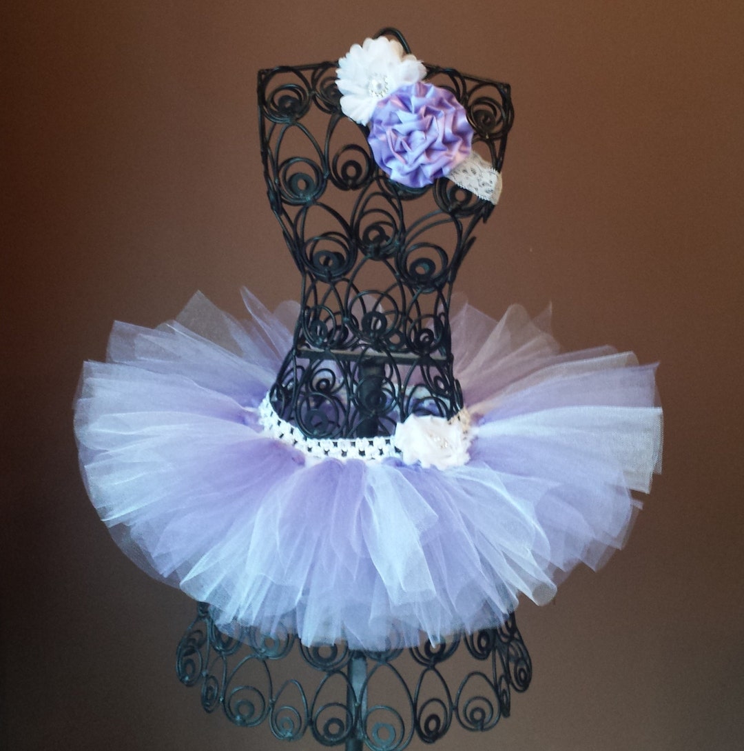Lavender & White Tutu and Headband Set,tutu and Headband Set,tutu ...