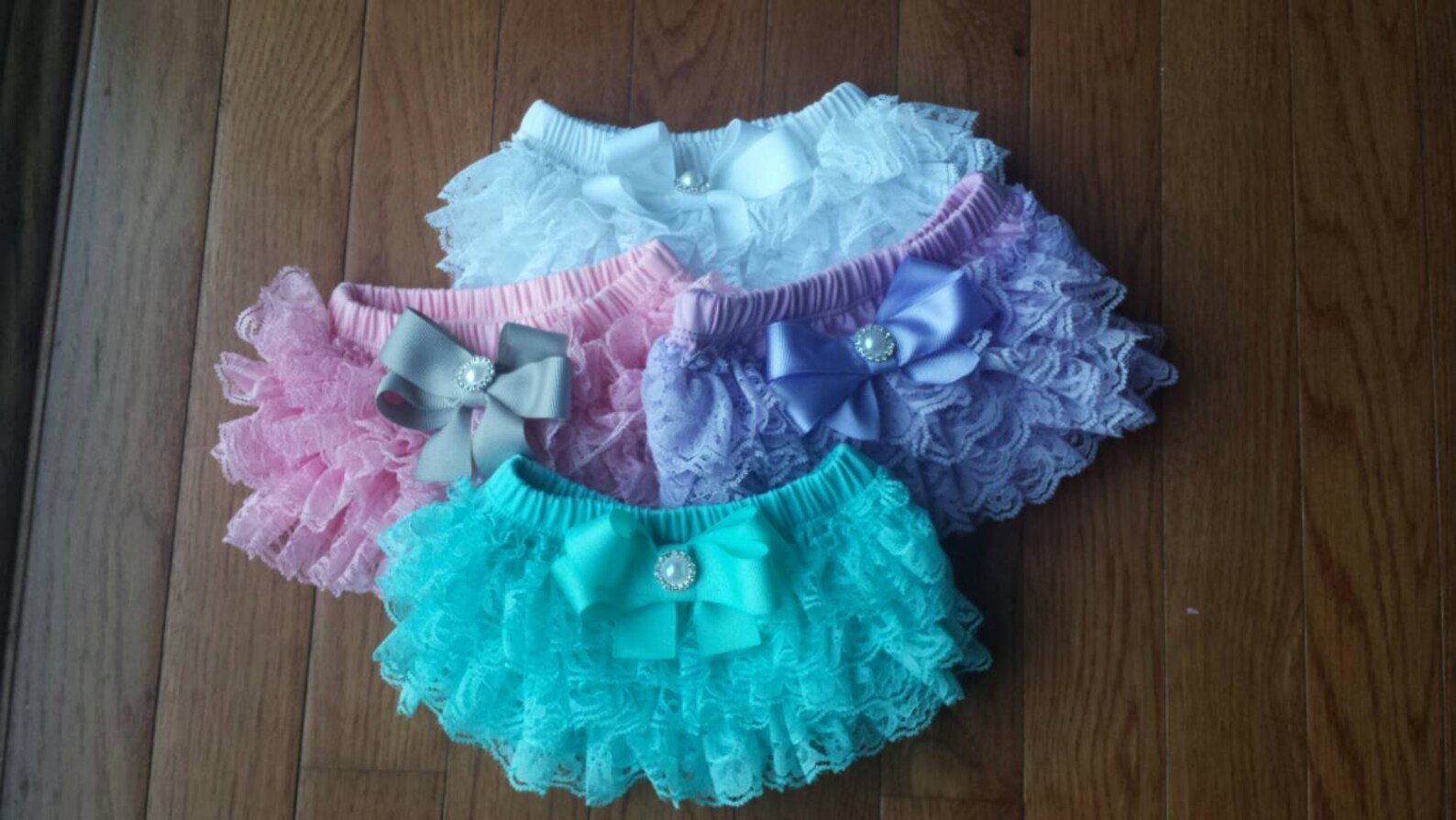 You Choose Color Lace Ruffled Bloomers With Choice of Bow Color ...