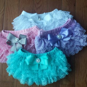 You Choose Color Lace Ruffled Bloomers With Choice of Bow Color ...