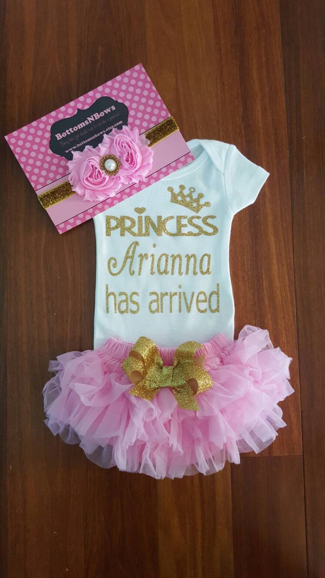 Gold Glitter Vinyl princess Has Arrived With Name - Etsy