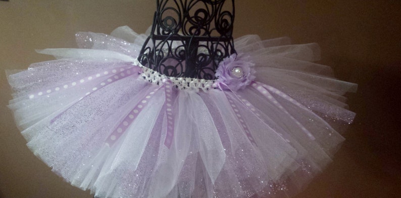 Lavender Lavender Glitter & White Tutu With Ribbons,sophia the First ...