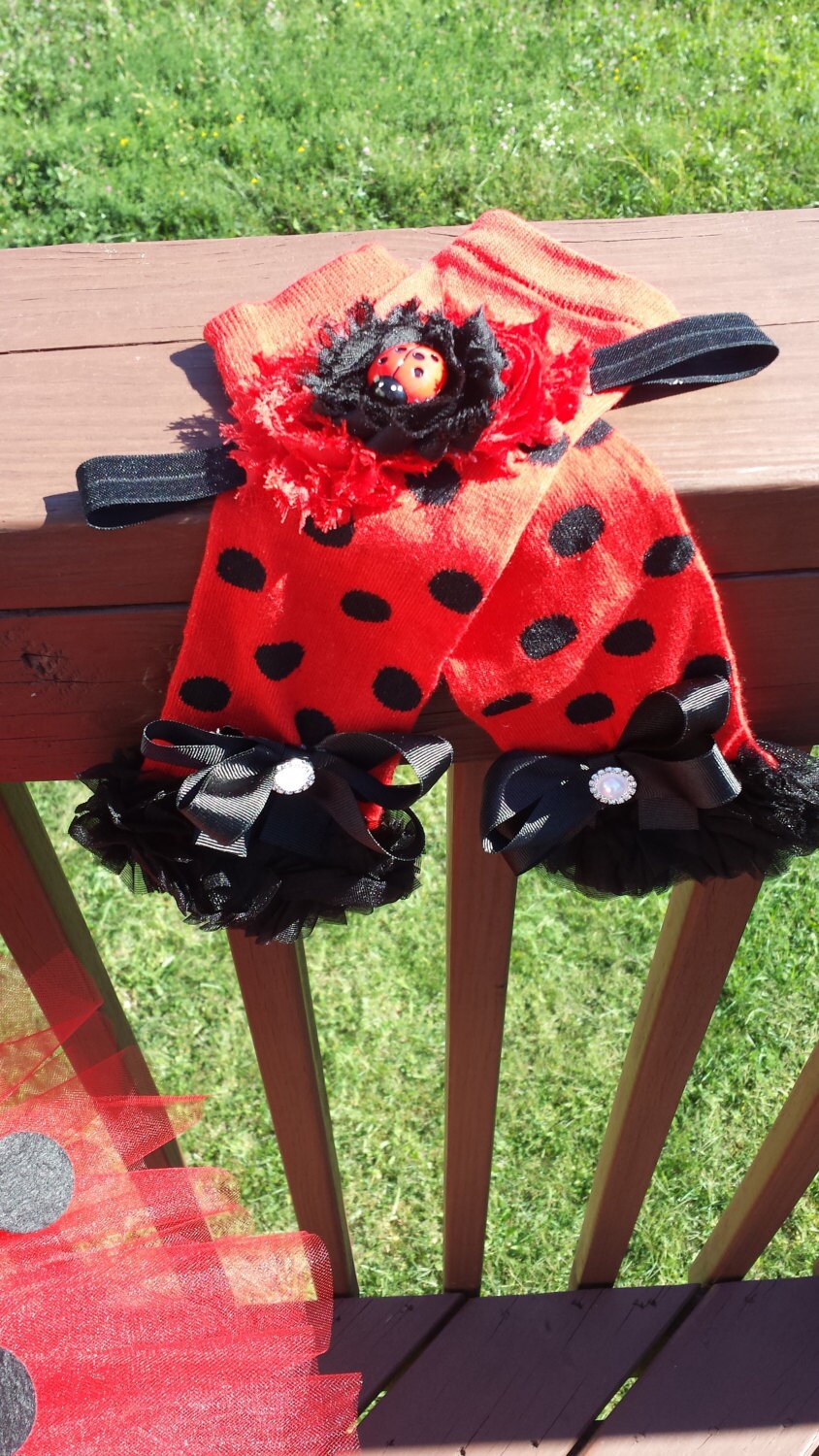 Complete Ladybug Tutu Dress Headband Wings & Legwarmers Costume ,photo ...