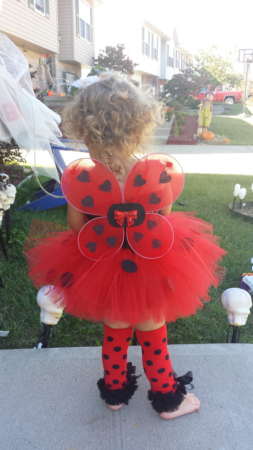 Complete Ladybug Tutu Dress Headband Wings & Legwarmers Costume ,photo ...