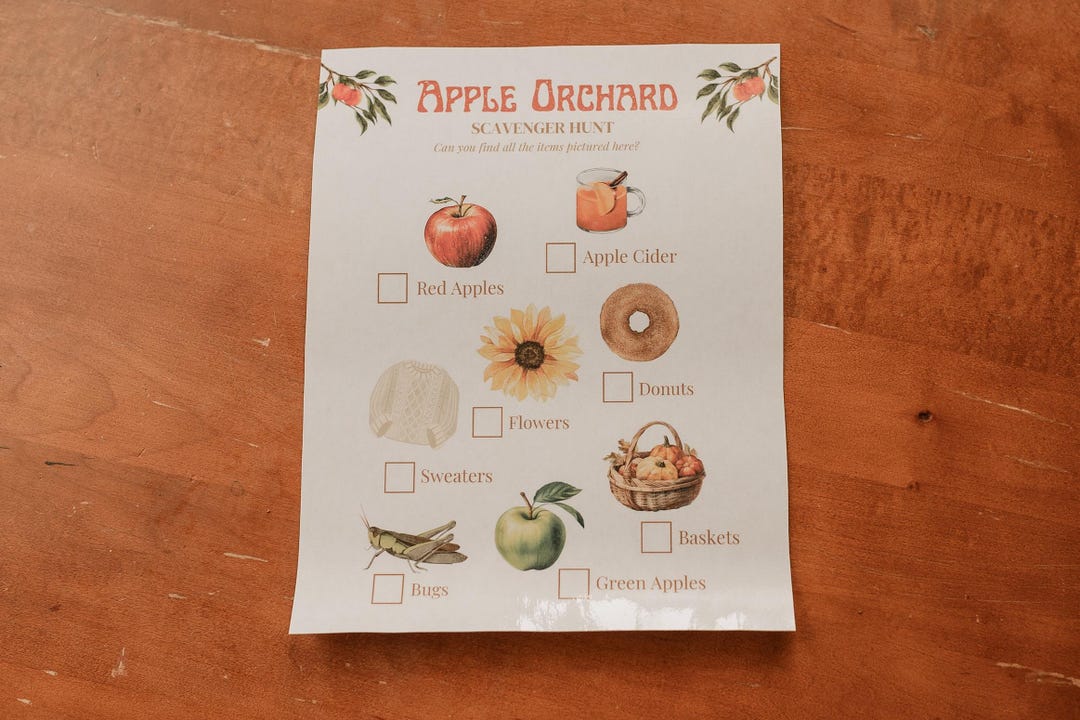 Scavenger Hunt Homeschool Dramatic Play Apple Picking Fall Fun ...