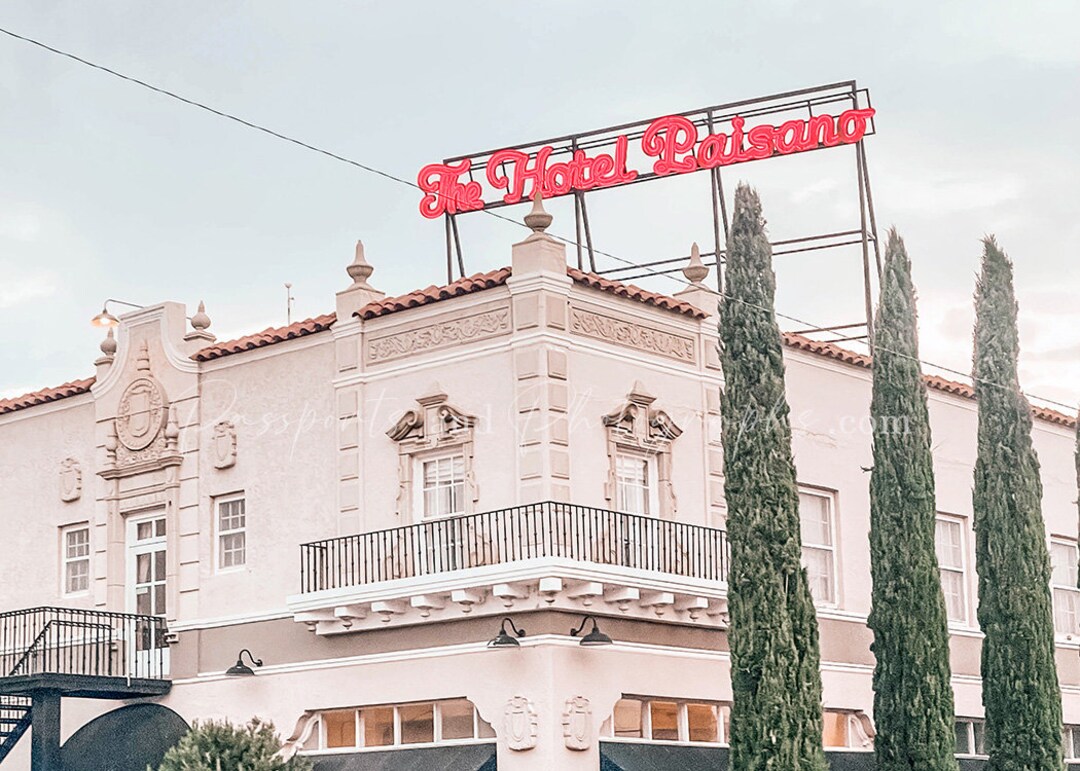 Marfa Texas Photography Hotel Paisano Pastel Pink Decor Print Home ...