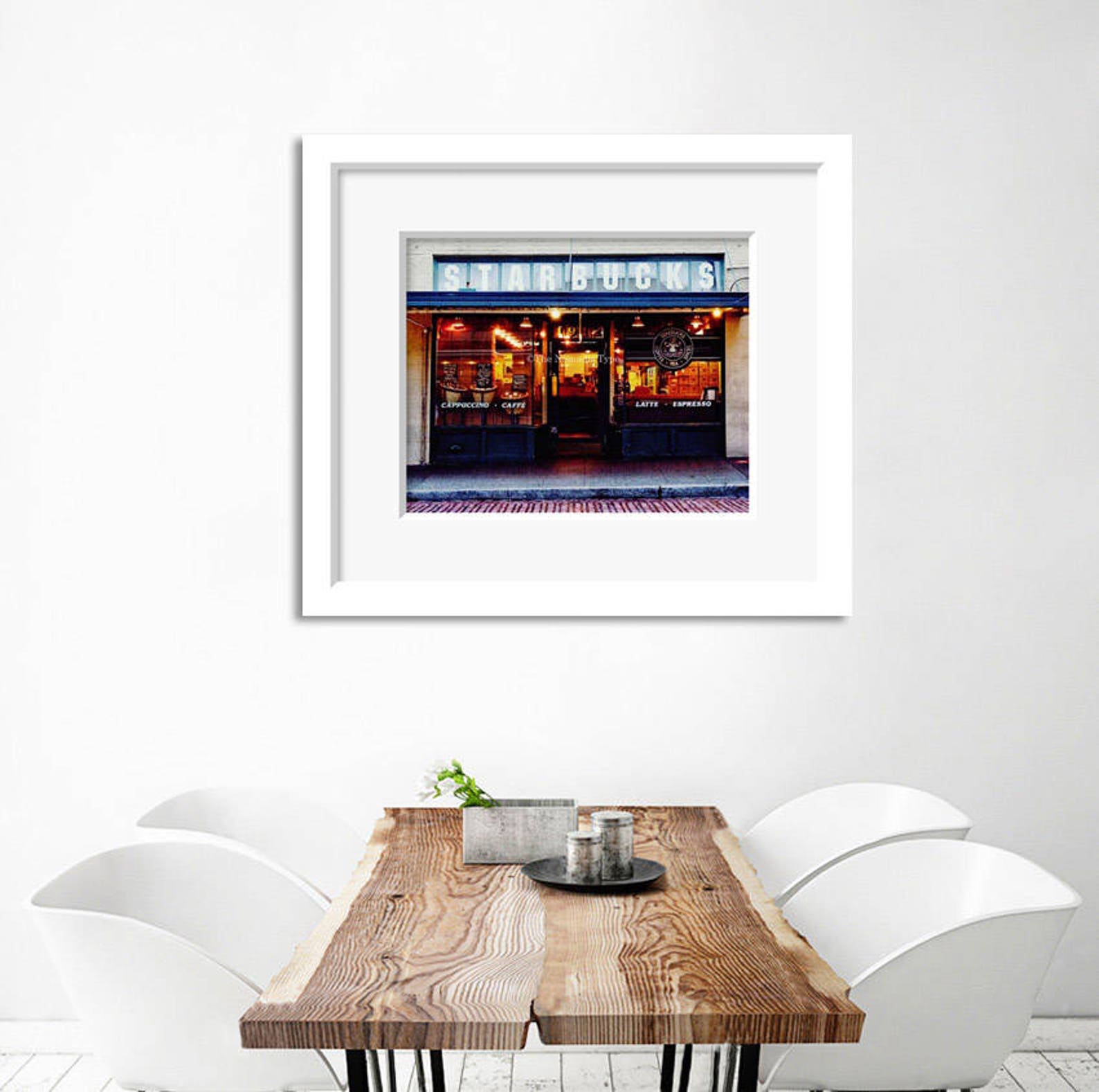 Starbucks Photo Seattle Photography Kitchen Decor Starbucks Print ...