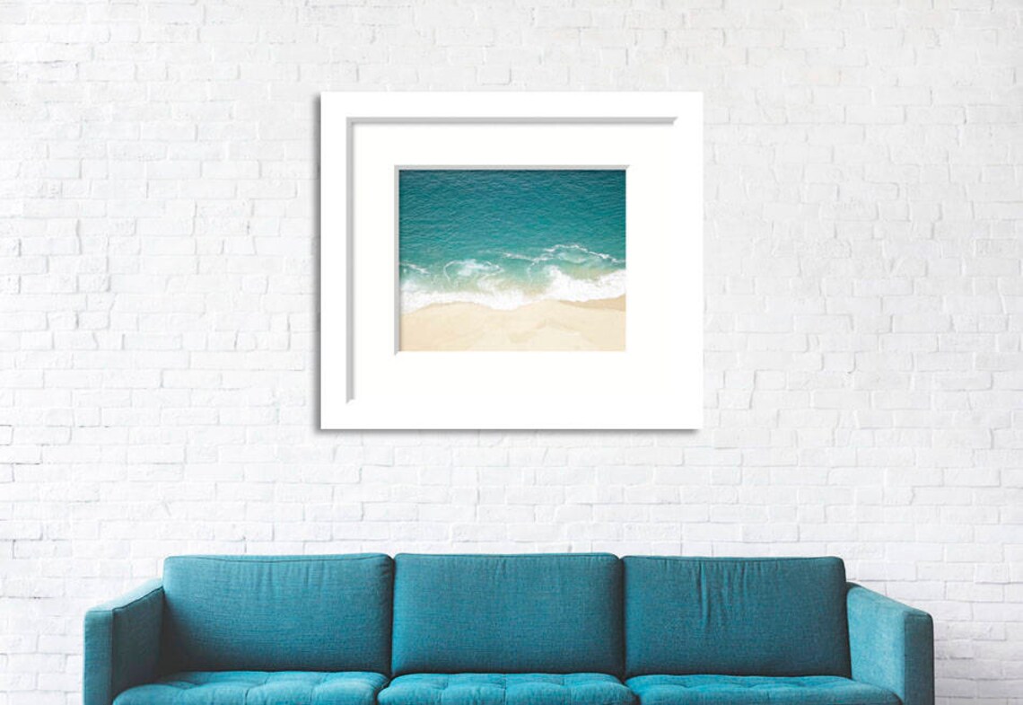 Turquoise Beach Art Ocean Wall Print Turquoise Water Blue | Etsy