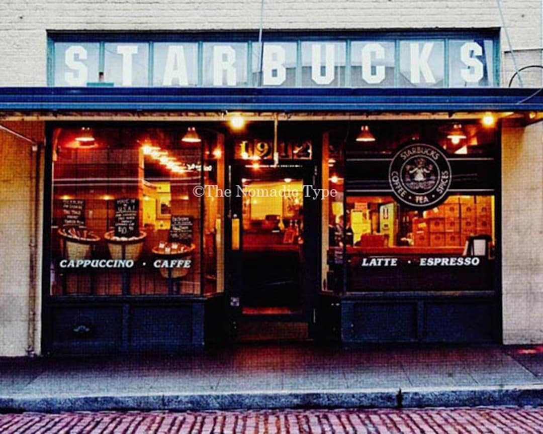 Starbucks Photo Seattle Photography Kitchen Decor Starbucks Print ...