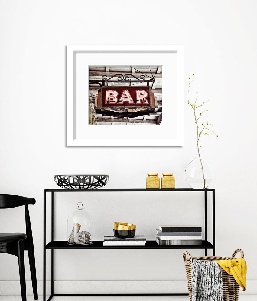 Bar Decor New Orleans Photo Bar Sign New Orleans Decor Bar | Etsy
