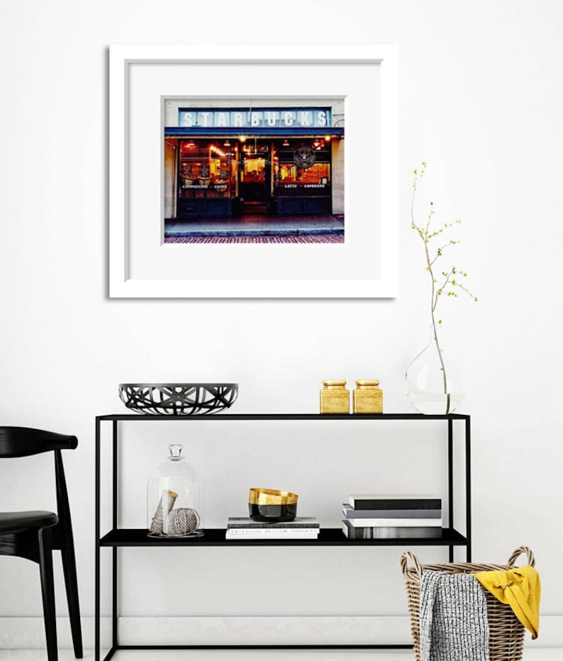 Starbucks Photo Seattle Photography Kitchen Decor Starbucks Print ...
