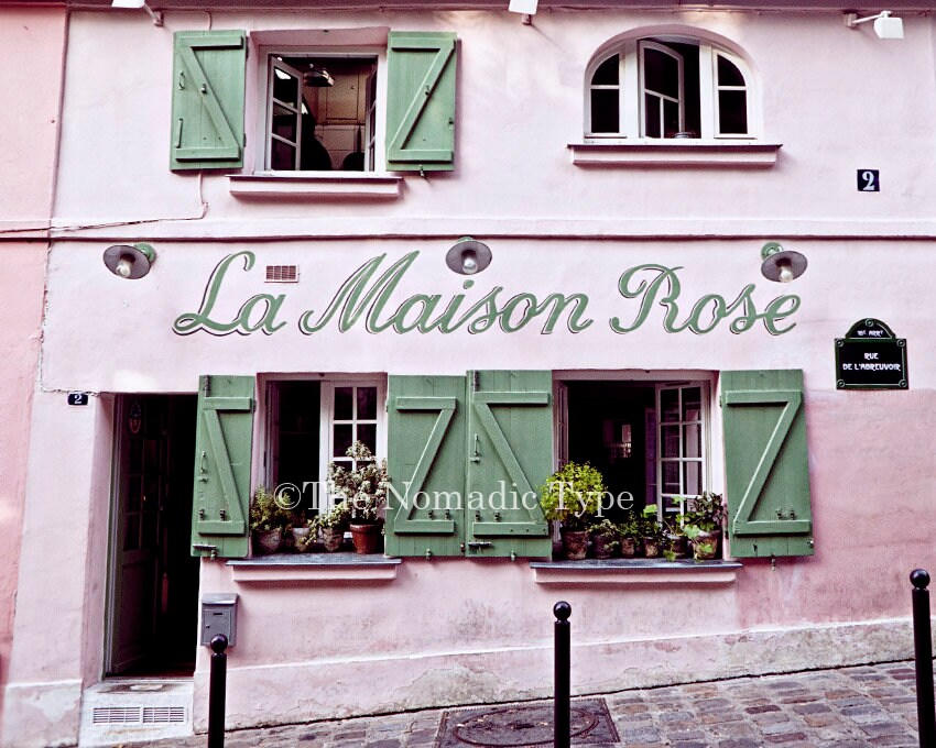 Paris France Cafe La Maison Rose Paris Print French Decor Paris ...