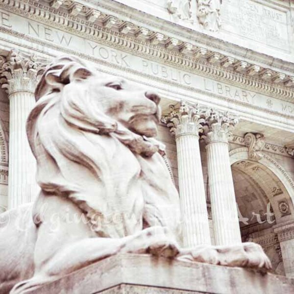 Library Lion - Etsy