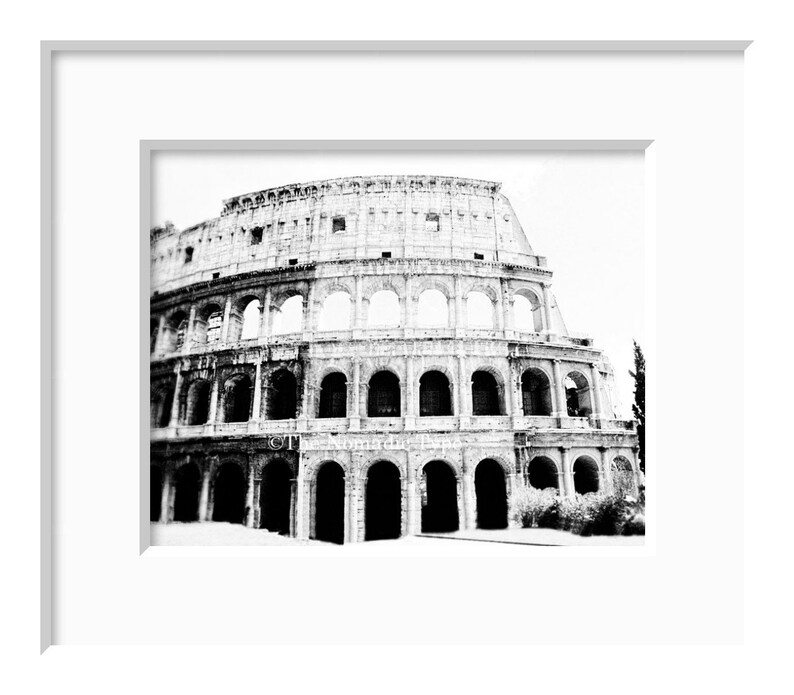 Colosseum Print Black and White Roman Colosseum Print Rome Italy ...
