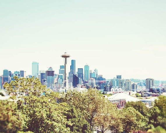 Seattle Skyline Seattle Photos Seattle Wall Art Space Needle | Etsy