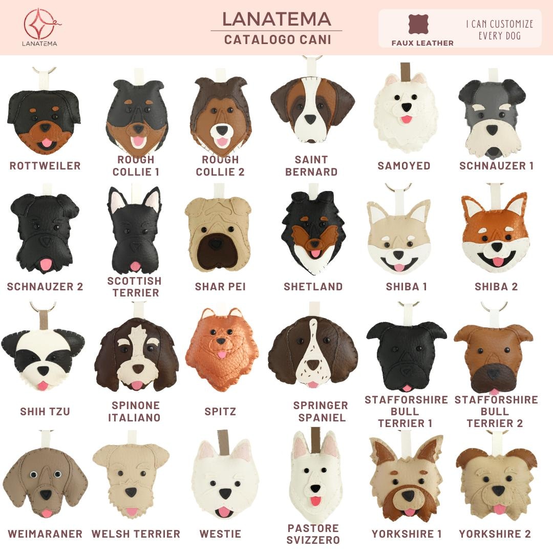 Custom Dog Keychain, Cute Puppy Keychain, Personalized Dog Bag Charm ...