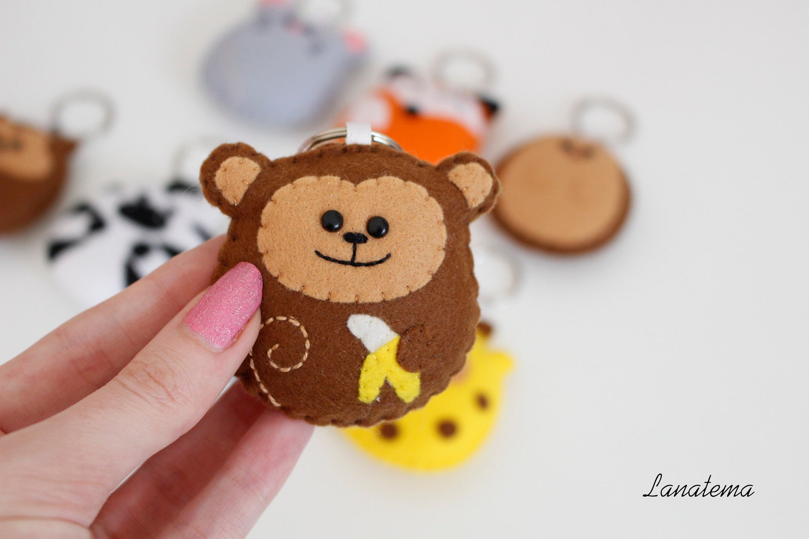 Animal Keychain Cat Keychain Chubby Animal Key Ring Fox | Etsy