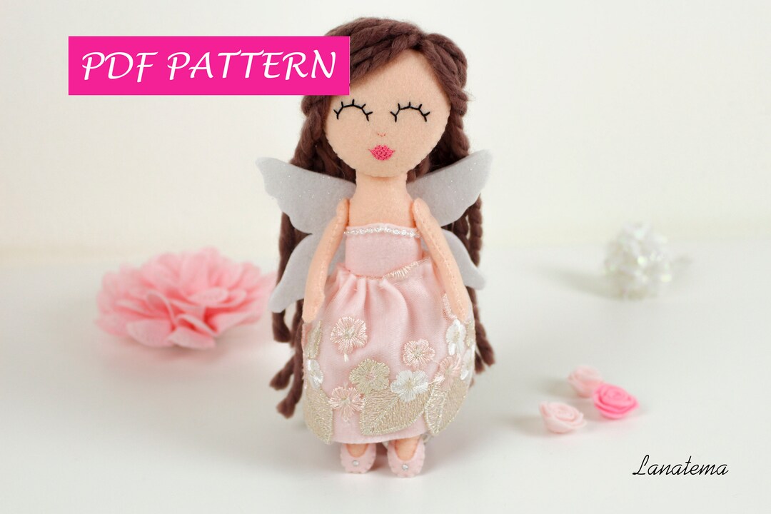 Fairy Felt Pattern, Doll PDF Pattern, Doll Making Clothes Sewing ...