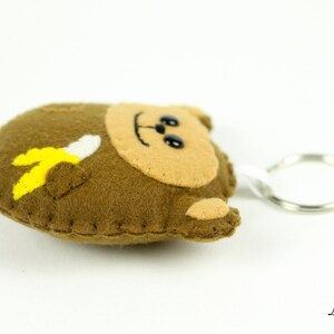 Monkey Keychain Gift for Her Monkey Keyring Monkey Gift - Etsy