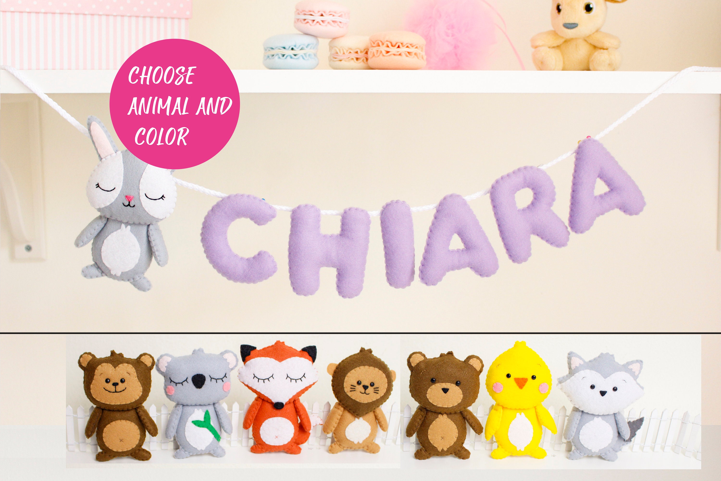Personalized Banner. Felt Name Banner. Nursery Decor. Baby | Etsy