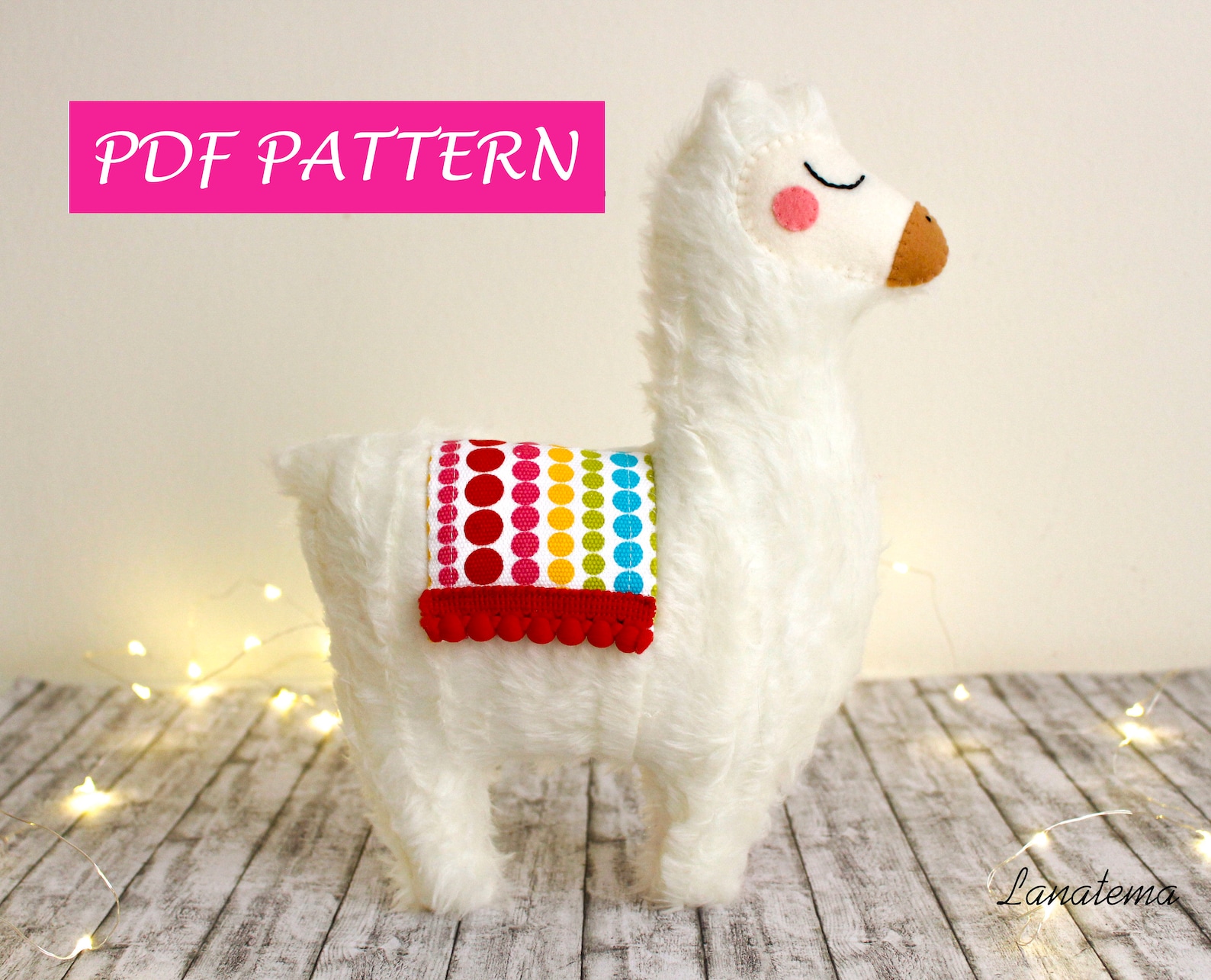 Llama Plush Pattern Pdf Sewing Pattern Felt Stuffed Animal, Alpaca ...