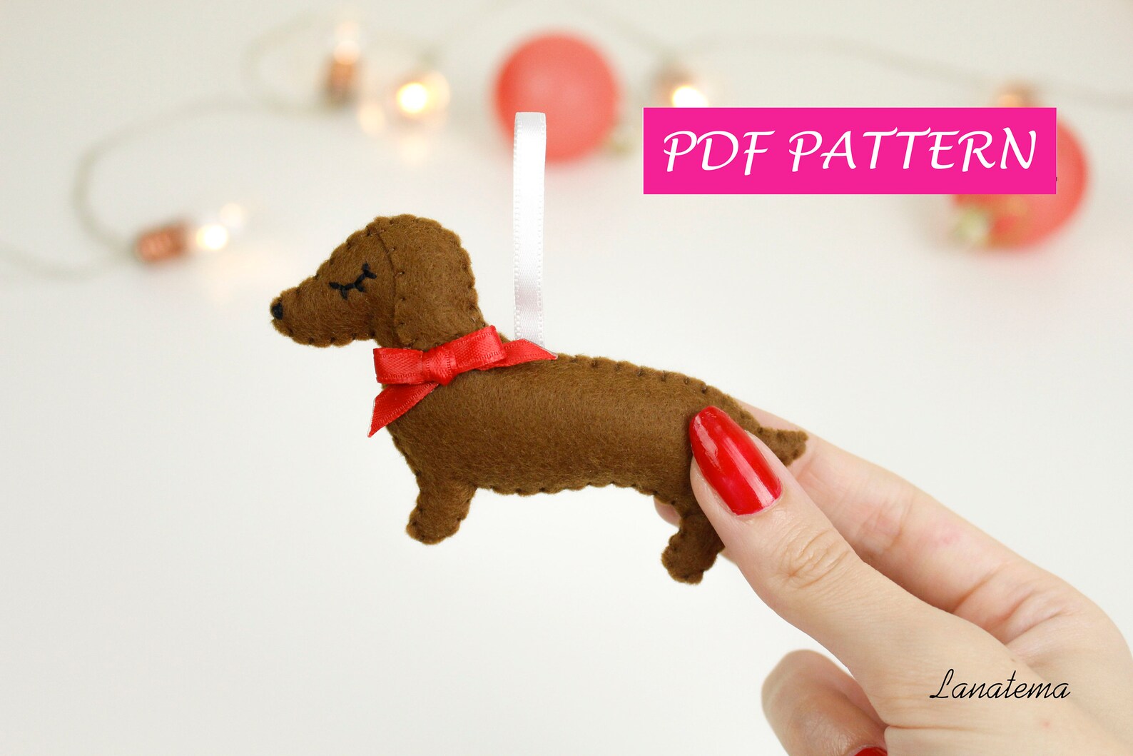 Dachshund Pattern Sausage Dog Sewing Pattern Pdf Felt Plush Basset ...
