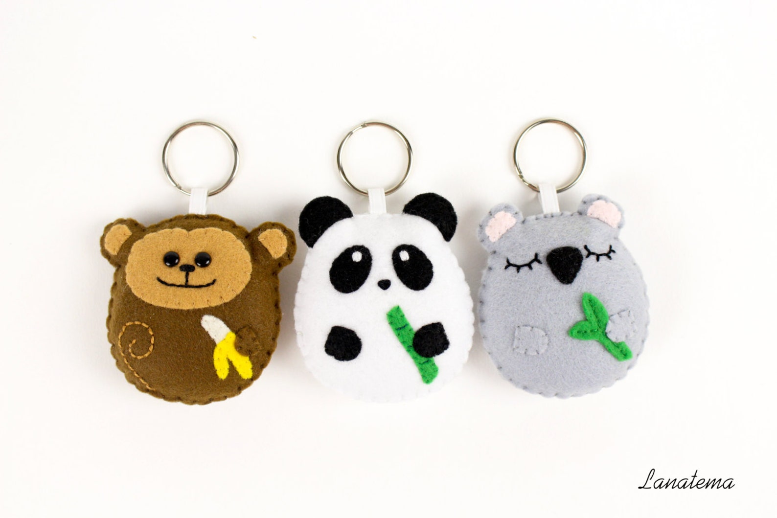 Panda Keychain Panda Gifts Panda Keyring Animal Stuffed - Etsy UK