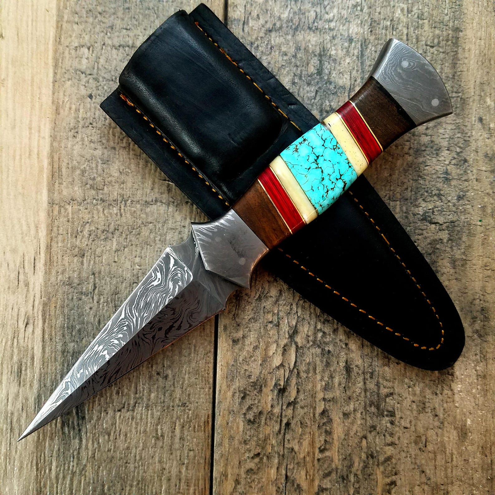 HTS-401 Custom Handmade Damascus Steel BOOT Knife/ Dagger - Etsy