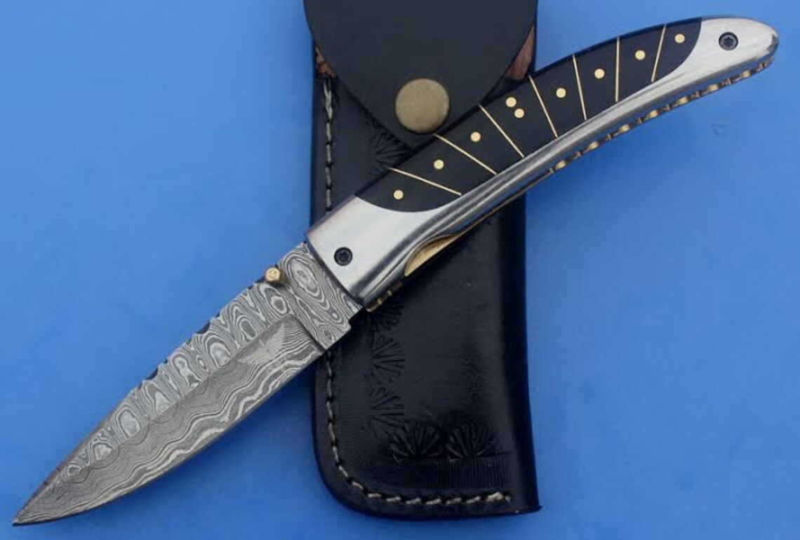 HTK-11 Damascus Folder / Hand Made / Custom / Forged Damascus - Etsy